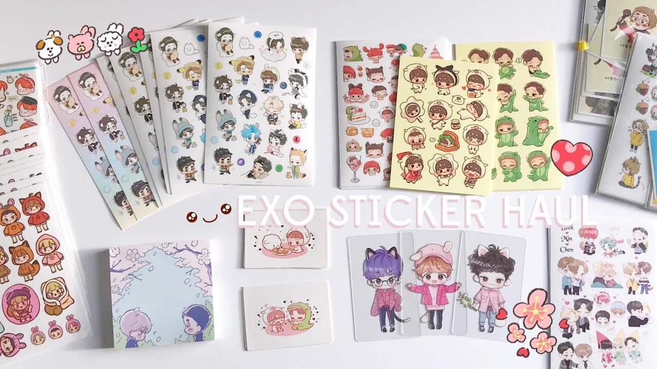 🌸 EXO Sticker Haul | haul video - YouTube