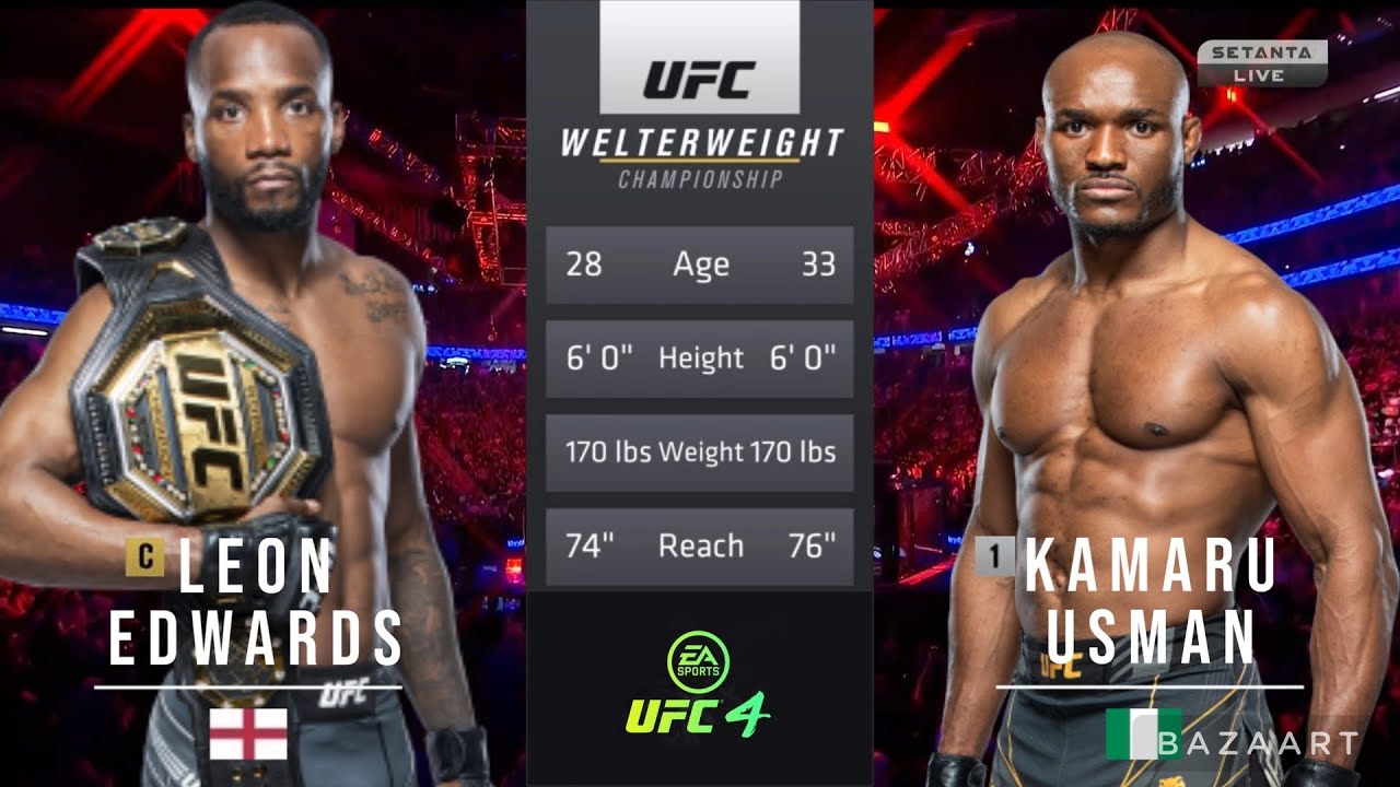 LEON EDWARDS VS KAMARU USMAN 3 FULL FIGHT UFC 286 - YouTube