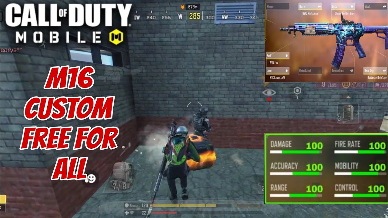 best M16 Norecoil loadout Free for all in COD MOBILE 😍 | best m16 gunsmith | Call of duty ...