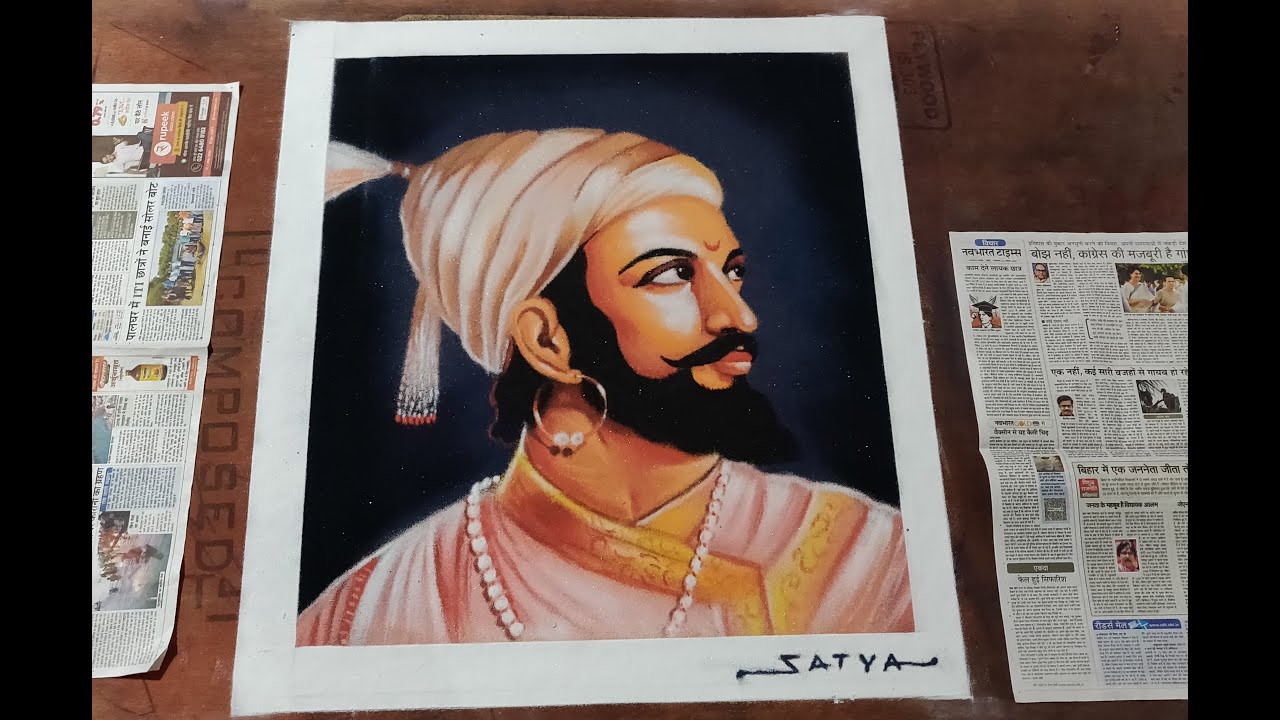 chhatrapati shivaji maharaj rangoli - YouTube