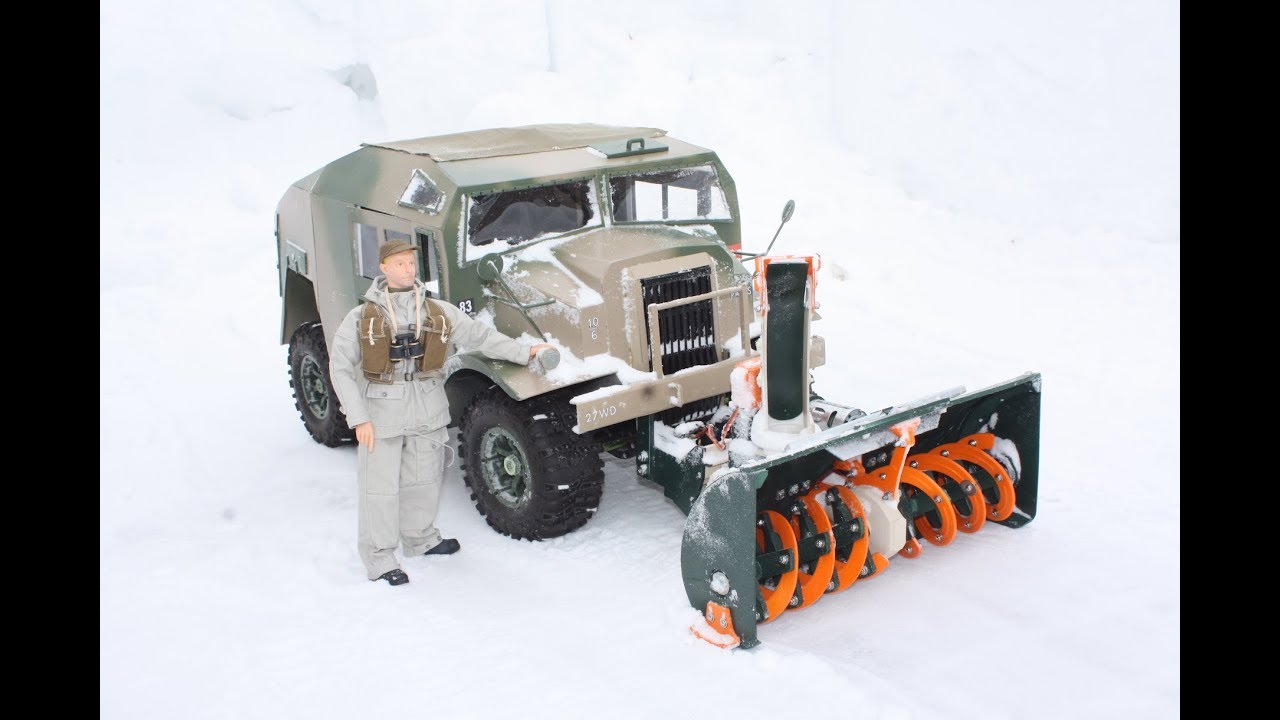 Rc Scale Snowblower/3D Printer - YouTube