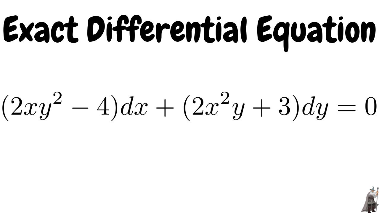 Solving An Exact Differential Equation YouTube Solving An Exact Differential Equation YouTube