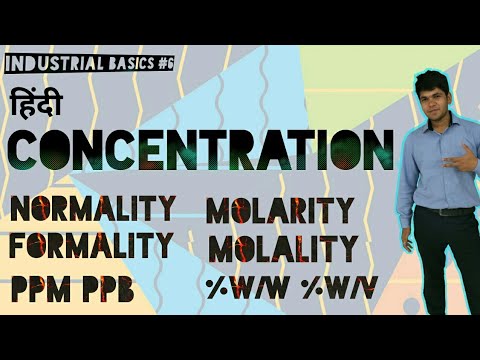 [Hindi] Concentration - Normality, Molarity Molality,Formality,%W/W, %W ...