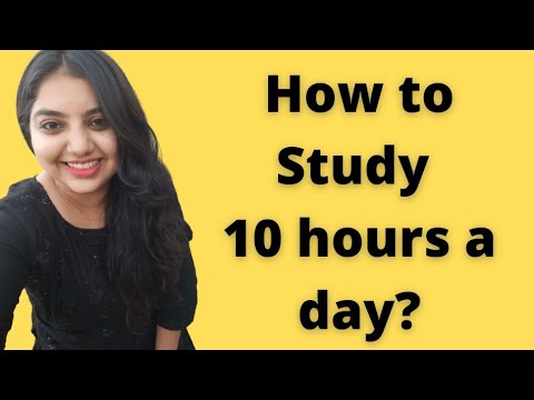 How to study 10 hours a day? - YouTube