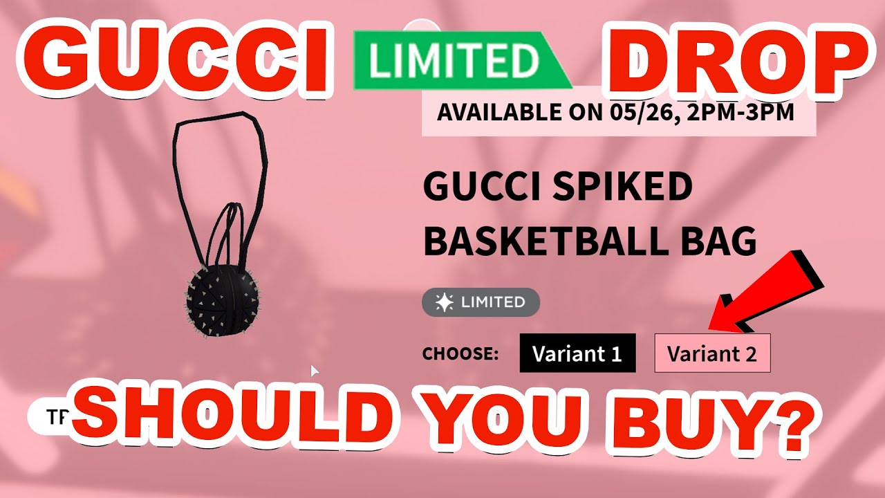 ROBLOX LIMITED GUCCI BASKETBALL BAG (HOW TO GET) - YouTube