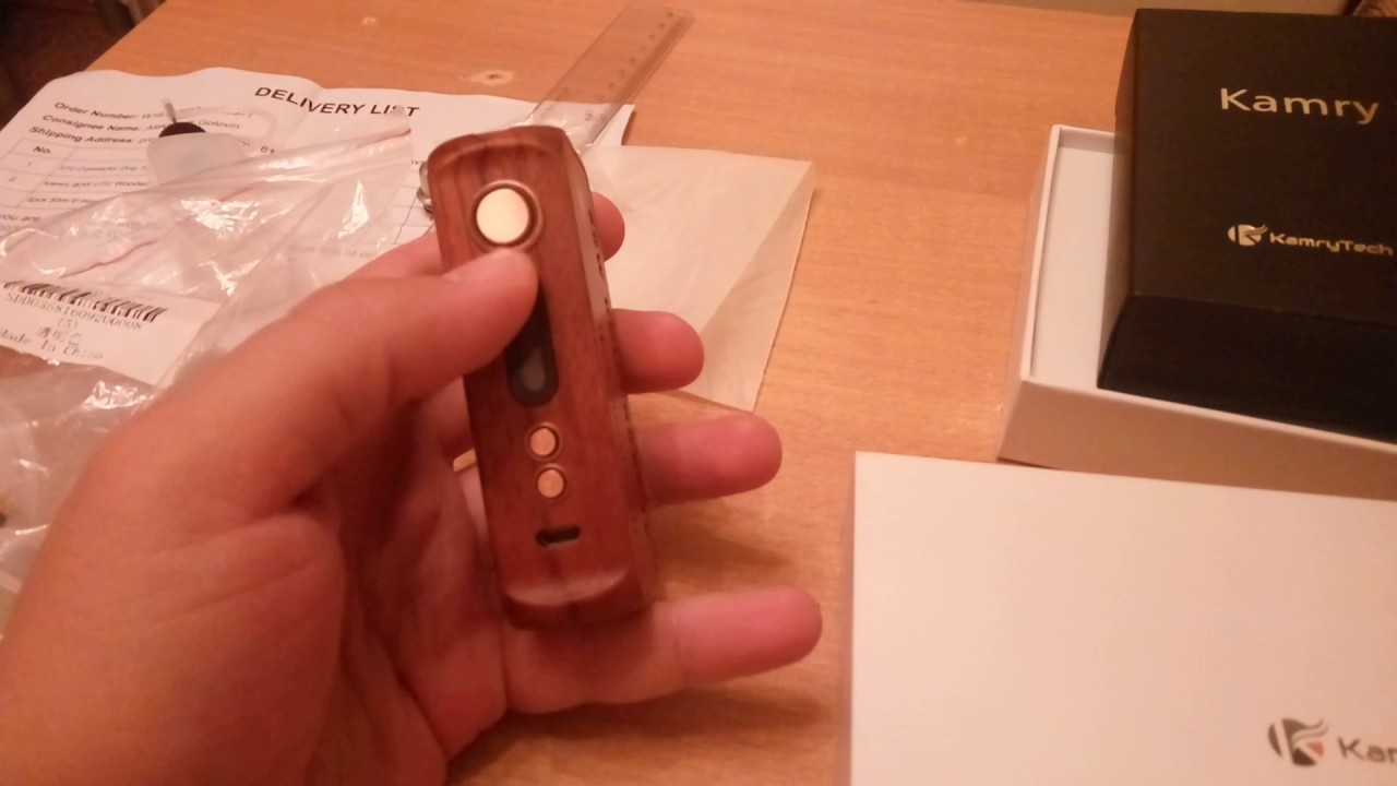 Kamry 80W UTC Wooden Box Mod from Gearbest.com - YouTube