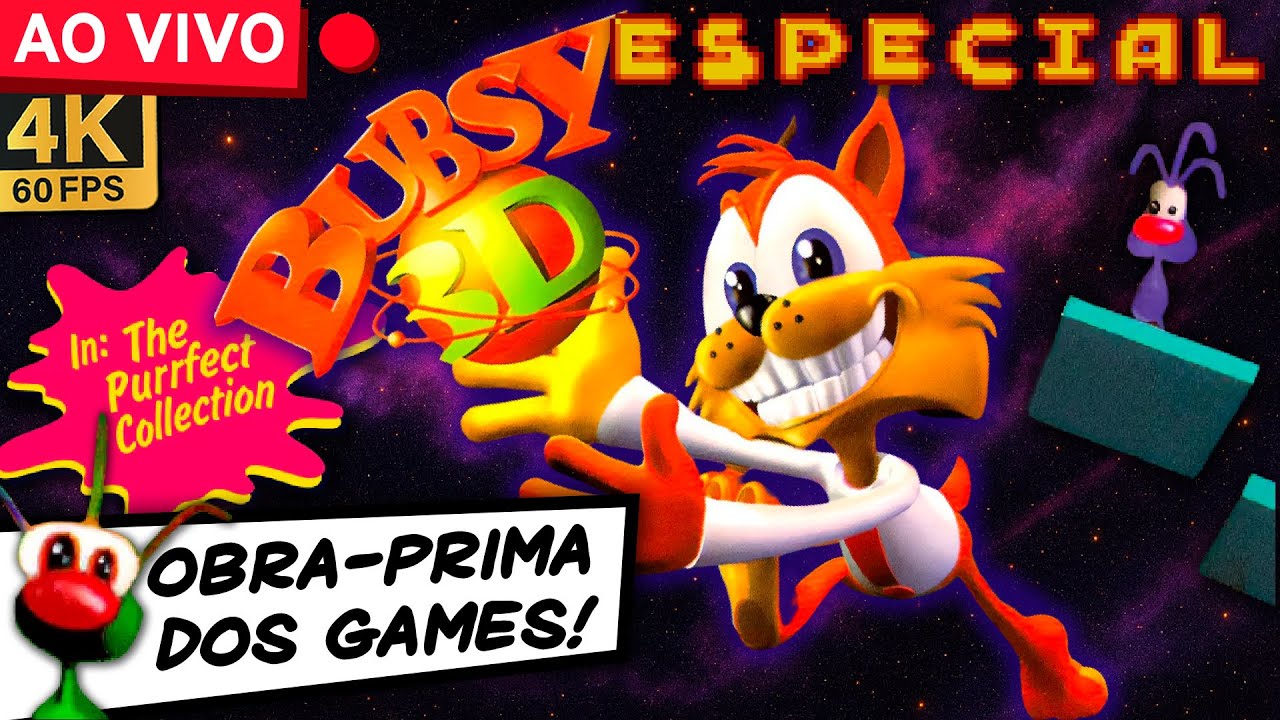 🔴 BUBSY 3D 🛸 Primeira Vez Jogando 😱 O Bubsy Melhorado | Gameplay The ...