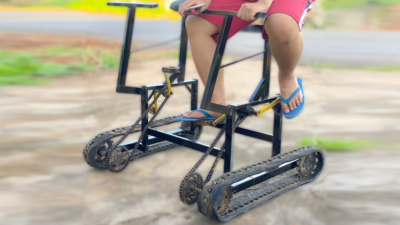 Epic Cycling | Bicycle with Tank Wheels - YouTube