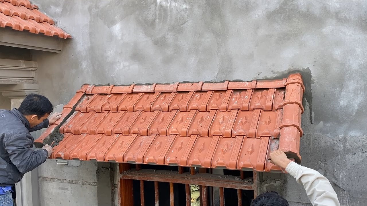 technique of installing terracotta tiles on window slopes - window ...