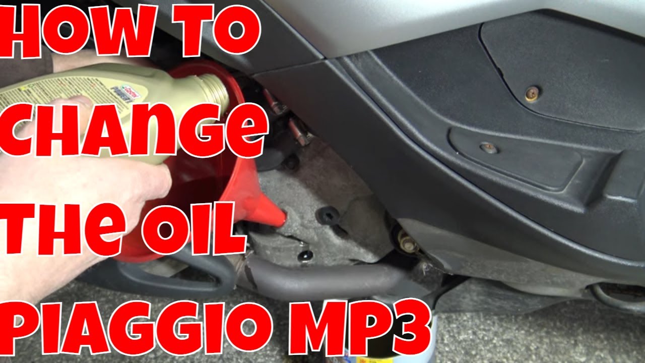 Piaggio Mp3 Step By Step Oil Change - YouTube