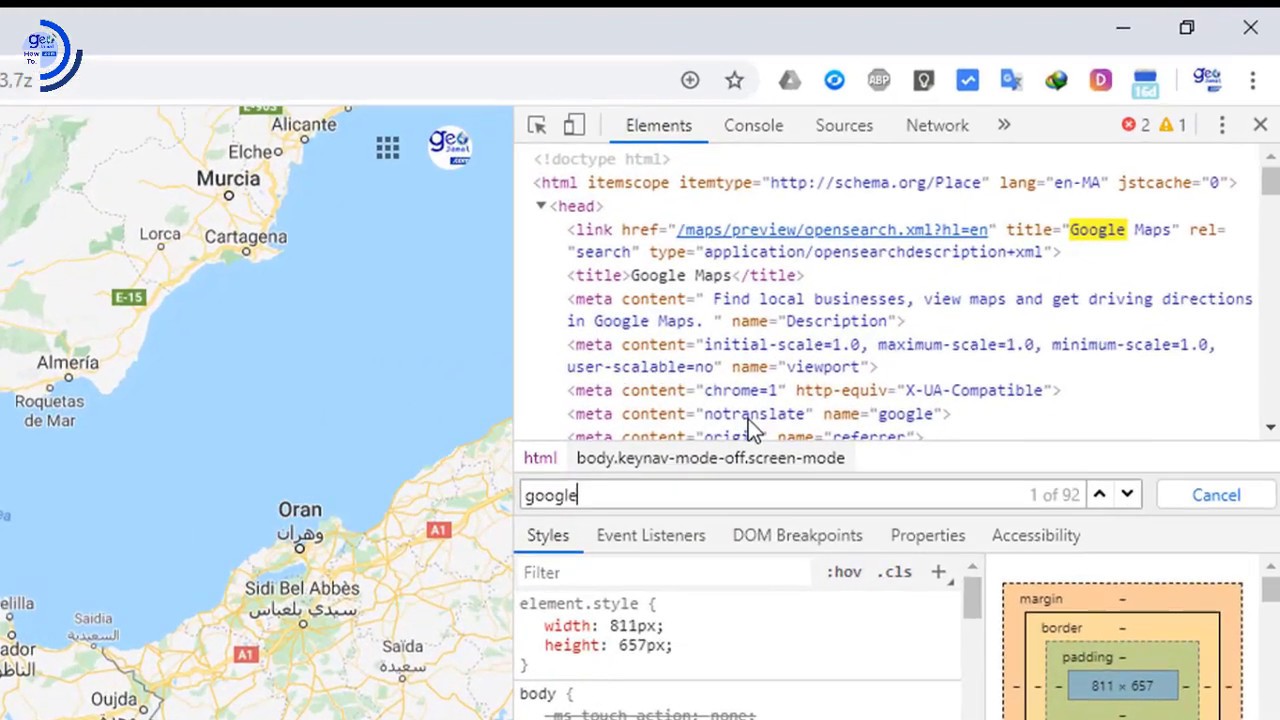 How To find Google satellite map version - YouTube