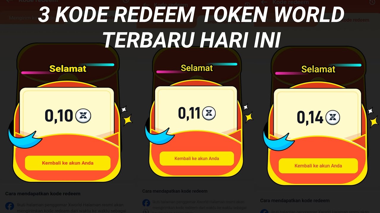 Info Kode Redeem Token/Saldo World di Hari ini - YouTube