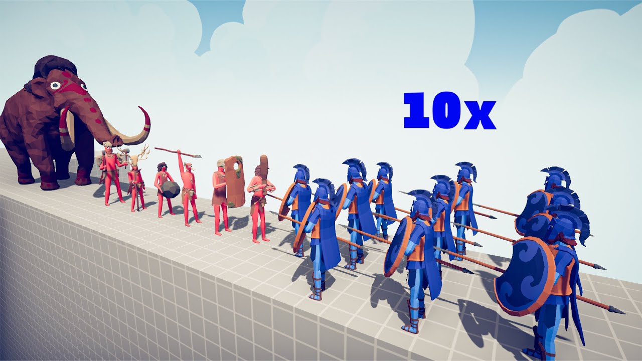 10x HOPLITE Vs TRIBAL Team - Totally Accurate Battle Simulator | TABS ...