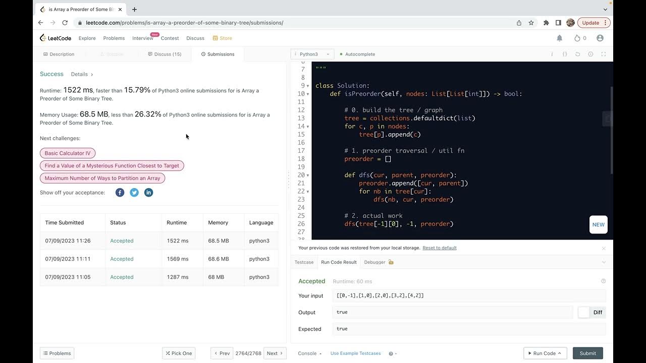 leetcode 2764. is Array a Preorder of Some ‌Binary Tree - 2 solutions ...