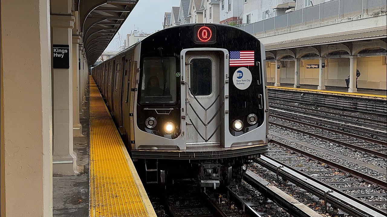 Rerouted Gravesend 86st Bound R160 Q Express train via N line arriving ...