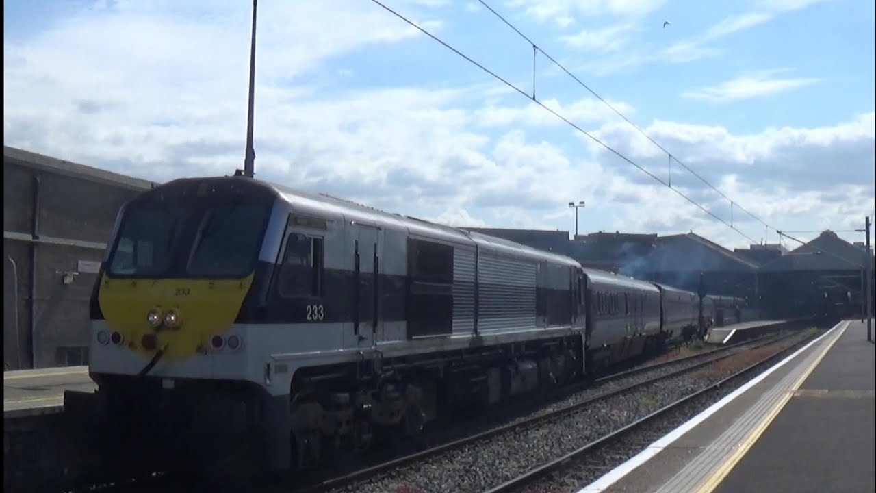 Irish Rail 201 Class Loco 233 + Enterprise Train 9002 - Connolly ...