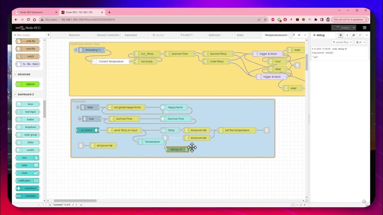 NodeRed 74: Del 3: Dashboard 2-0 Text Input og Ui-Control - YouTube
