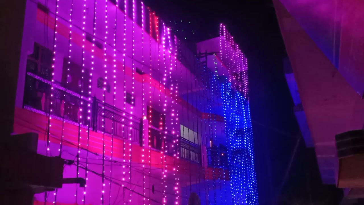 Pixel led house decoration - YouTube