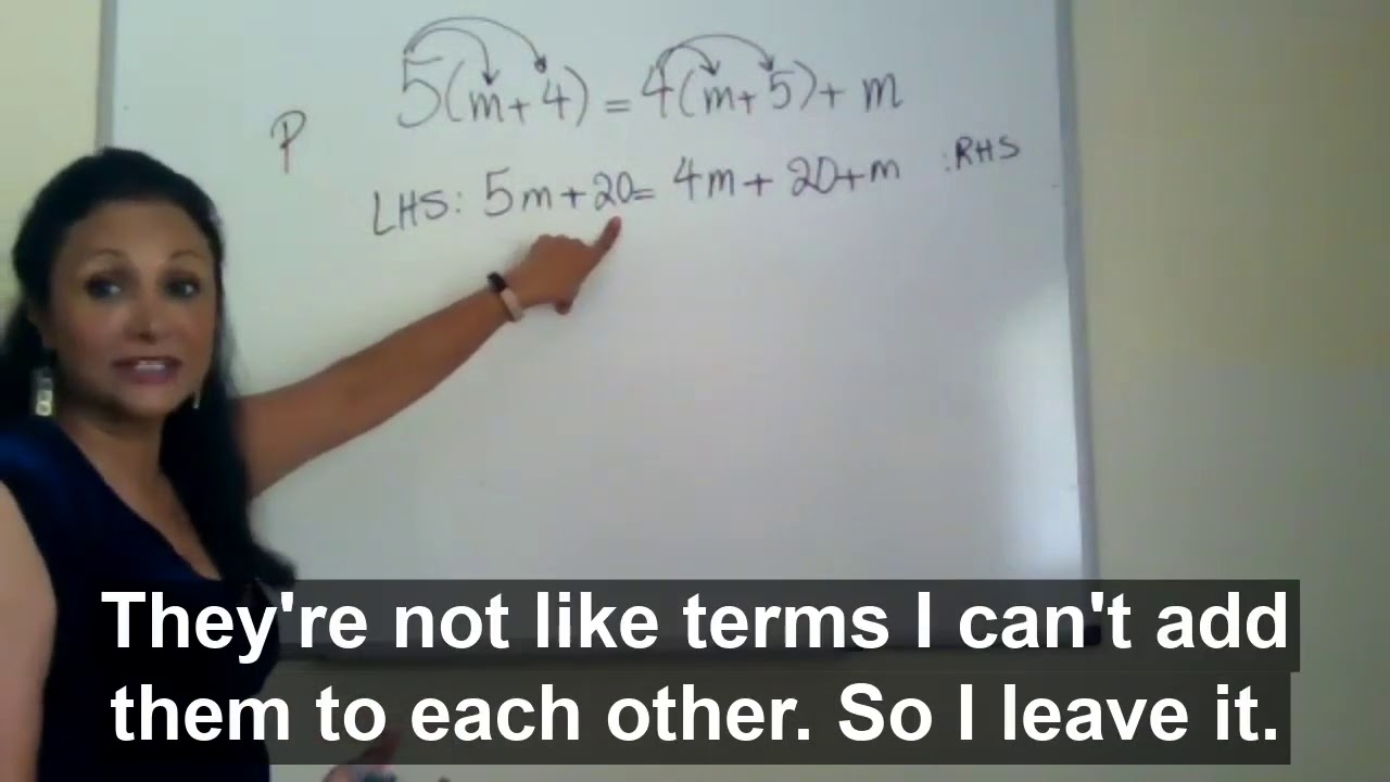 Example of determining the type of equation identity, contradiction or ...