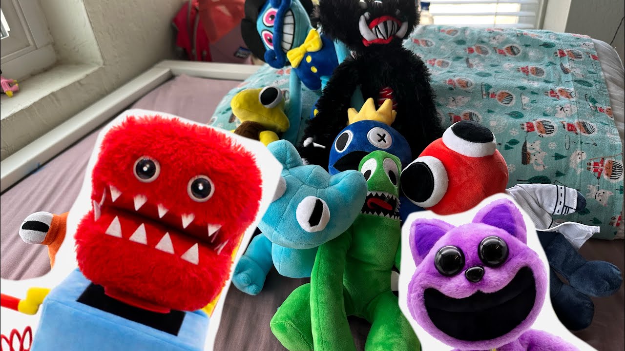 Unboxing New Official Plushies from Mob Games! 🕷️💙😈🖤🤡 ️🐈💜 - YouTube