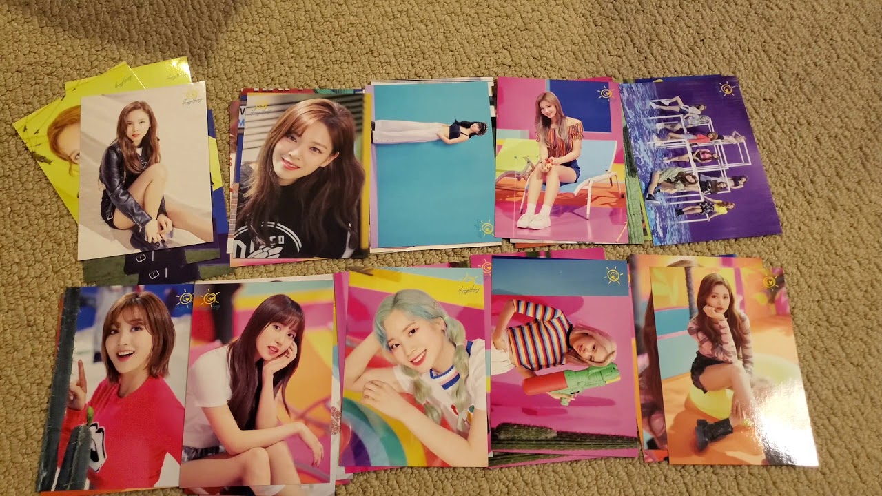 TWICE "Happy Happy" Random Trading Card Unboxing x60 - YouTube