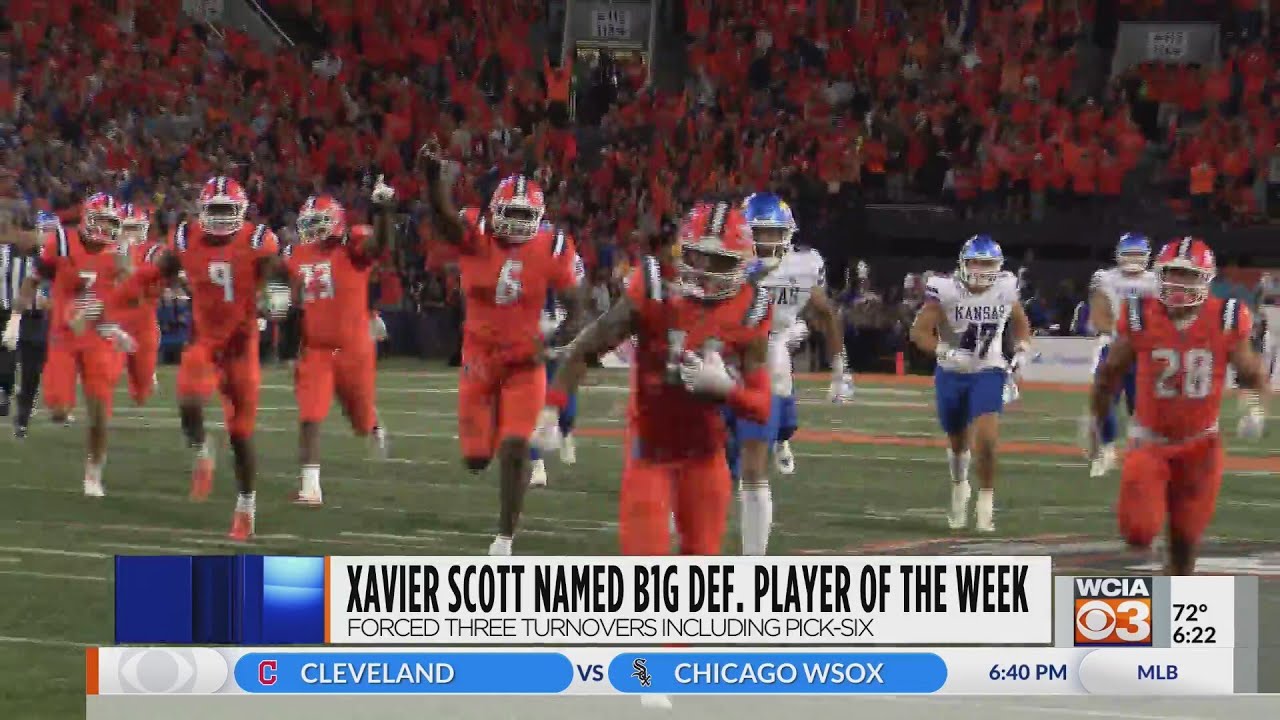 Xavier Scott named Big Ten Defensive Player of the Week - YouTube