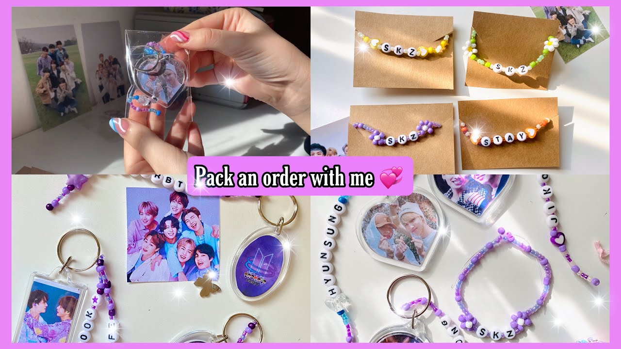 Pack an order with me (kpop handmade stuff) 💖💕 - YouTube