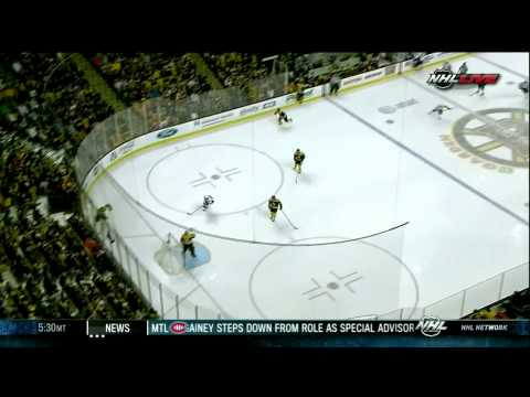 Jason Chimera Charging major on Adam McQuaid. March 29th 2012
