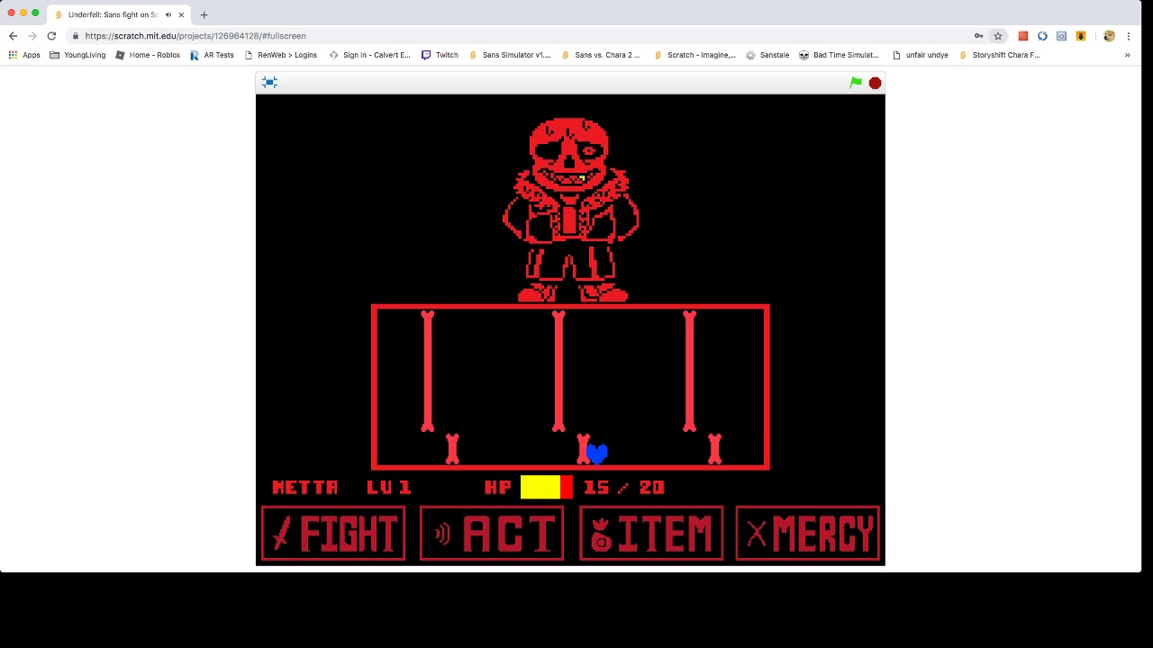 Underfell sans fight! (rage waring) - YouTube