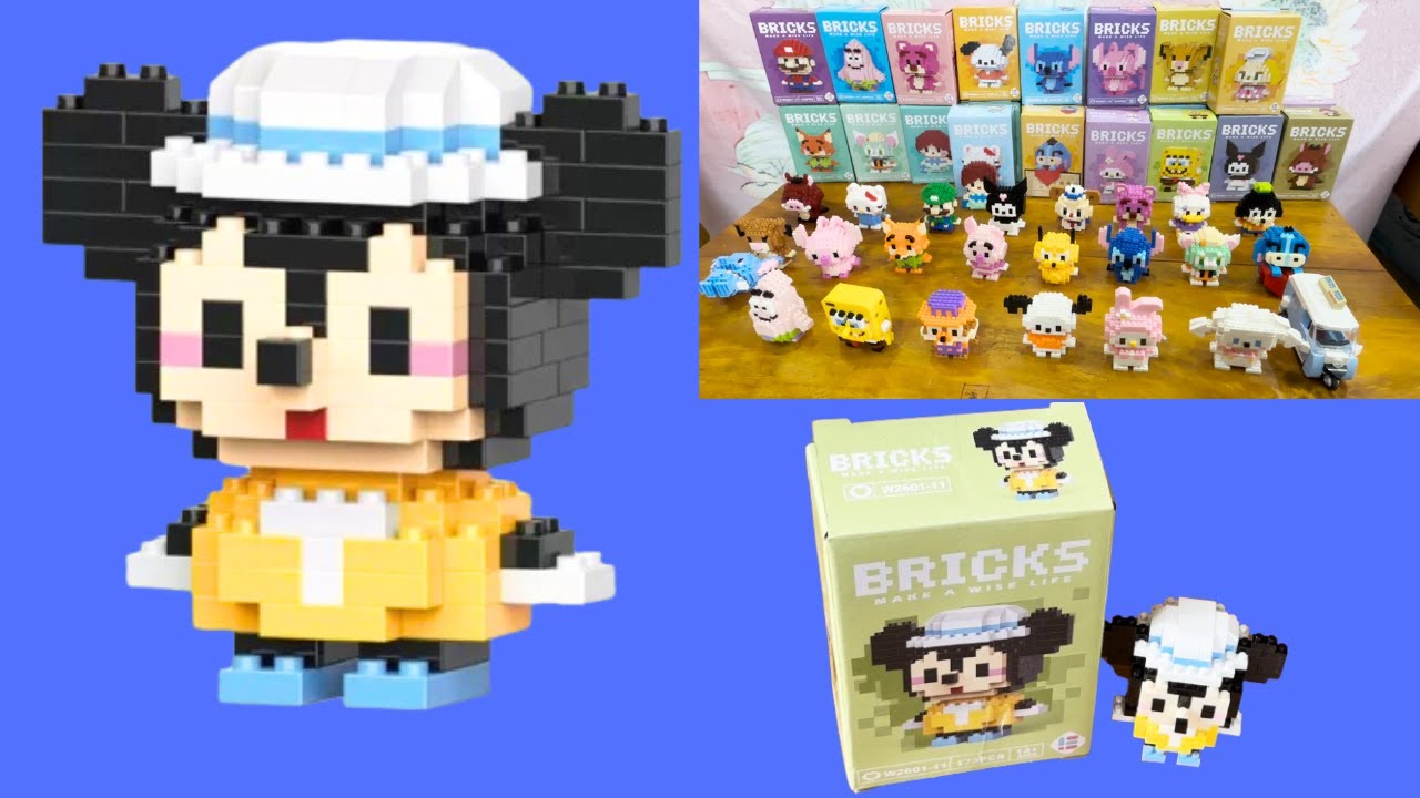 HOW TO BUILD MICKEY MOUSE BRICKS MINI LEGO W2601 -11 | Tutorial Bricks ...