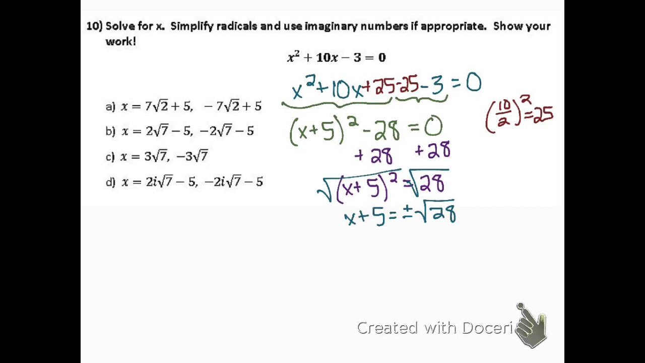 Prep for College Algebra Chapter 5 Practice Test #10 - YouTube