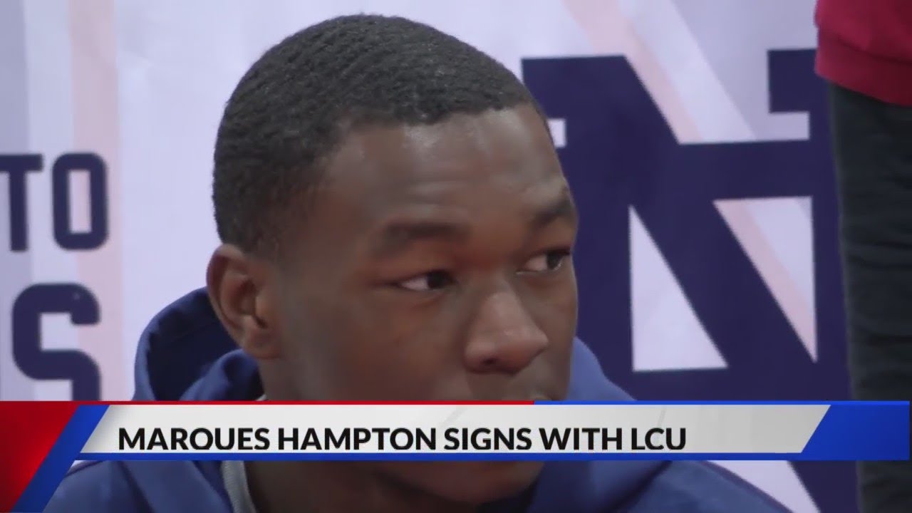 Hampton signs with Louisiana Christian - YouTube