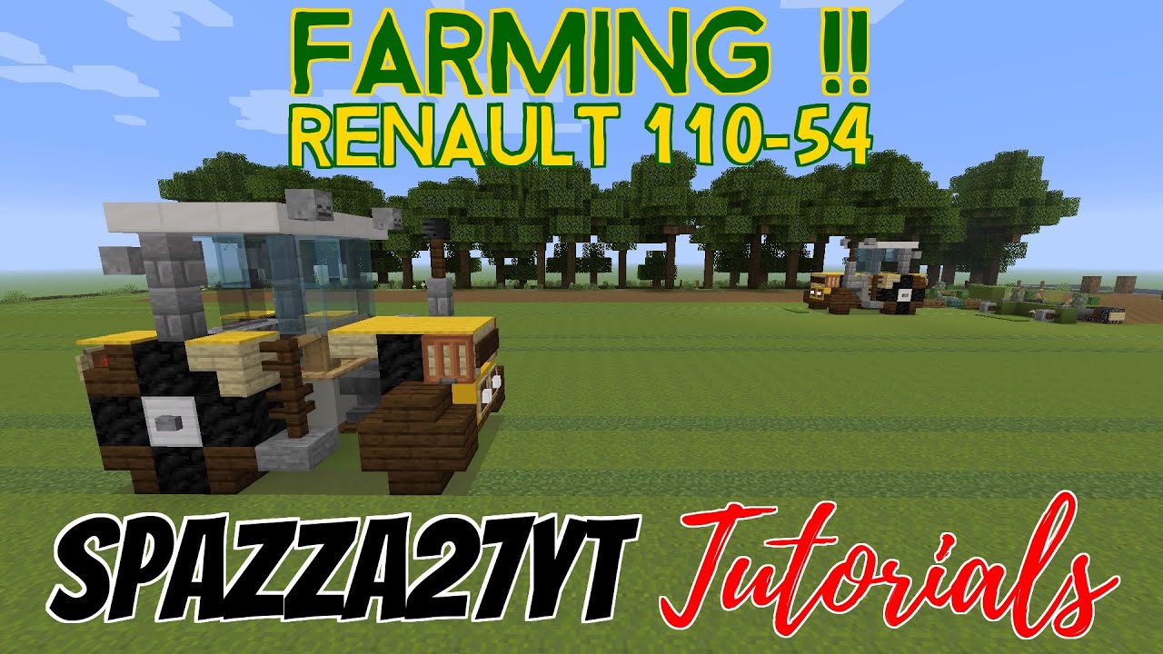 Minecraft Renault 110-54 Tractor Tutorial - YouTube
