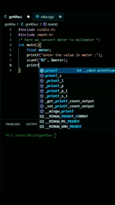 | millimeter converter | unit conversion | c program | #coding #programming #hacking💻 # ...
