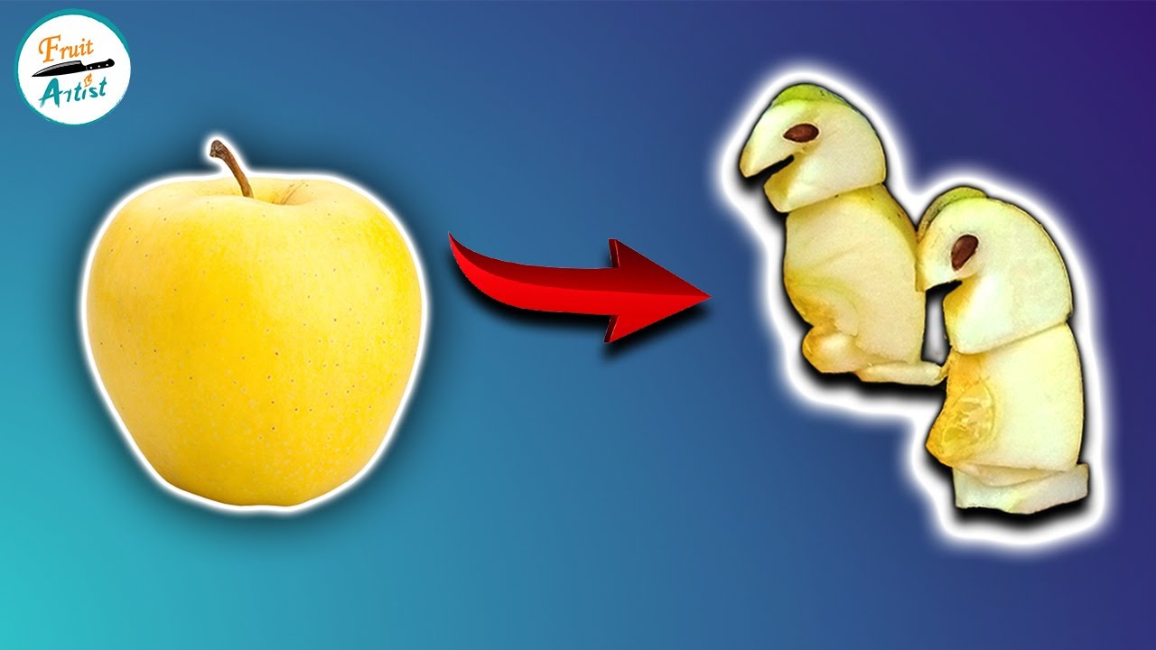 How to make Apple Penguin | Apple Carving - Make Penguin from Apples ...
