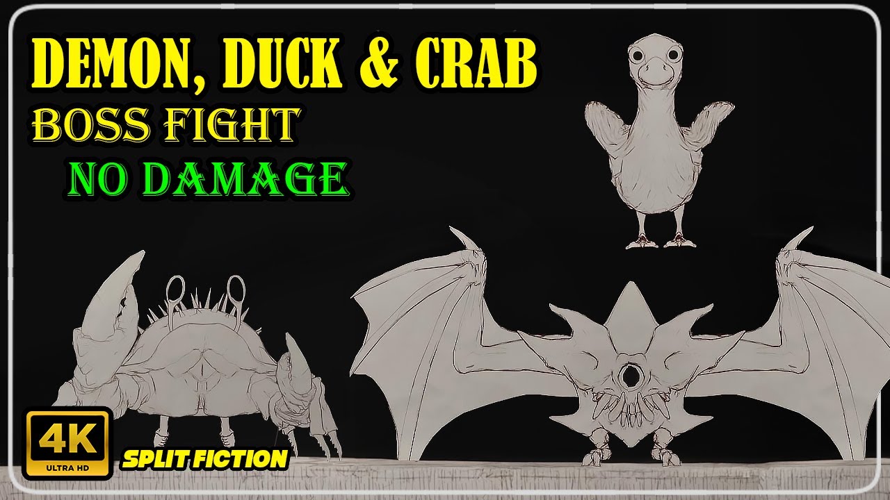 Split Fiction: Demon, Duck & Crab Boss Fight | No Damage - YouTube