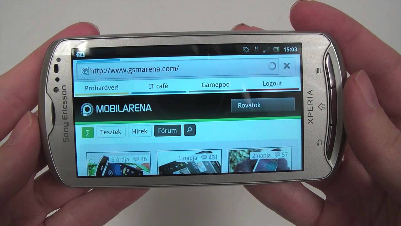 Sony Ericsson Xperia pro hands-on - YouTube