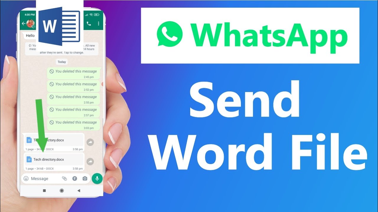 WhatsApp Par Word File Send Kare | WhatsApp Par Word File Kaise Bheje ...