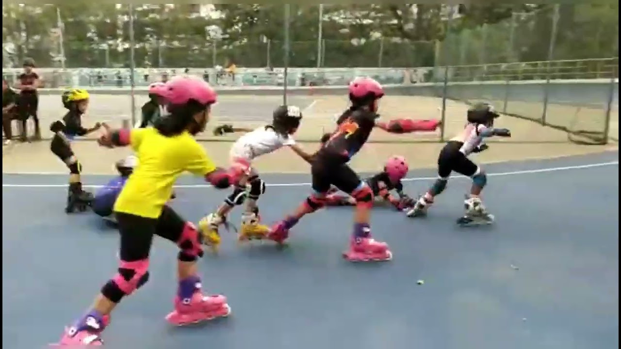 inline speed skating competition pune 2022. kids playing skating. viman ...