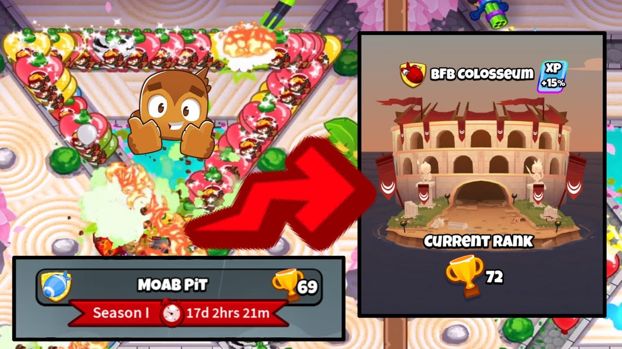 Can I make it into BFB COLOSSEUM?! 70 TROPHIES | Bloons TD Battles 2 ...