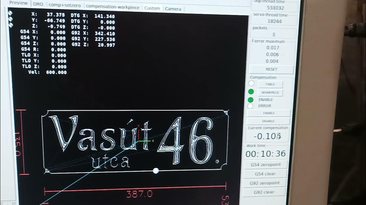 LinuxCNC + esp32 step generator + w5500 ethernet - YouTube