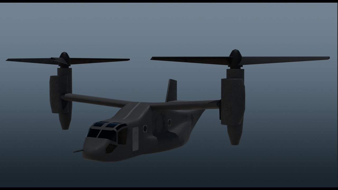 V22 Osprey 3D modelling time-lapse - YouTube