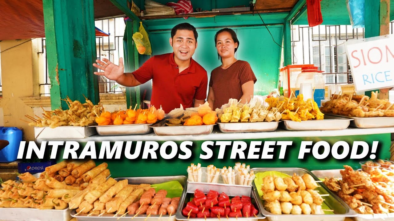 INTRAMUROS Student Street Food Tour in MANILA! Spicy Chicken and Pepito ...