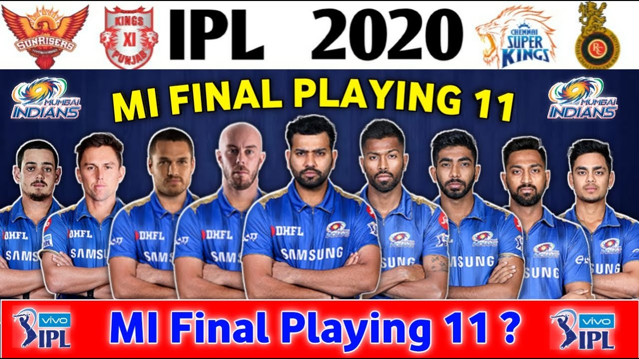 IPL 2020 | Mumbai Indians Team Final Playing 11 For IPL 2020 | Mi Ipl ...