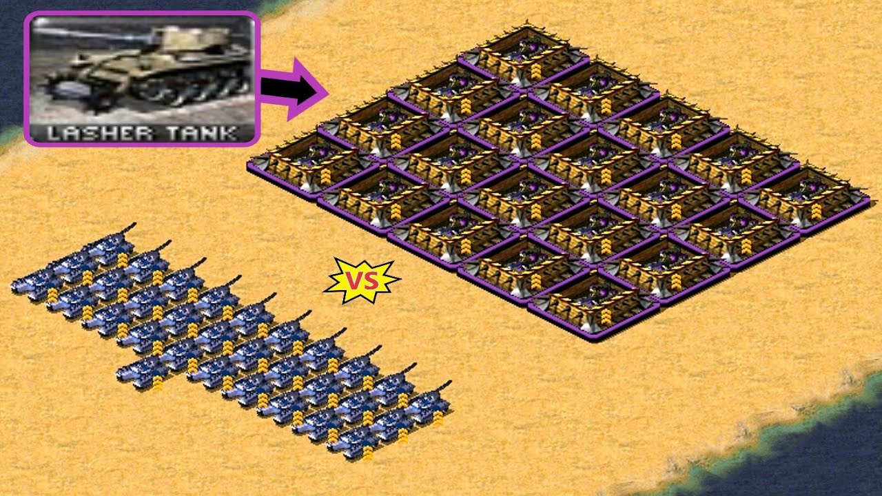 Yuri Lasher Bunkers vs Tanks - Same Cost - Red Alert 2 - YouTube