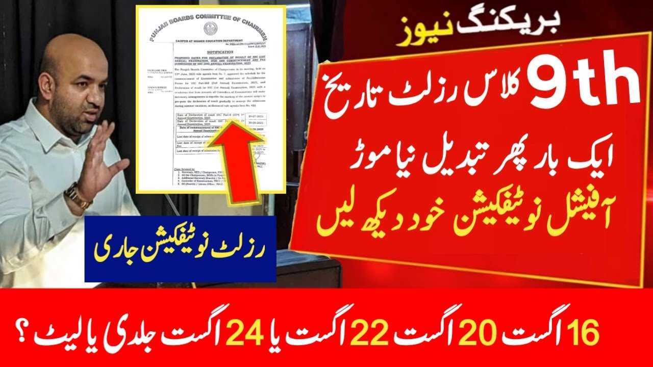 9th Class Result 2025 Date Change | 9 class ka result kab aayega 2025 ...