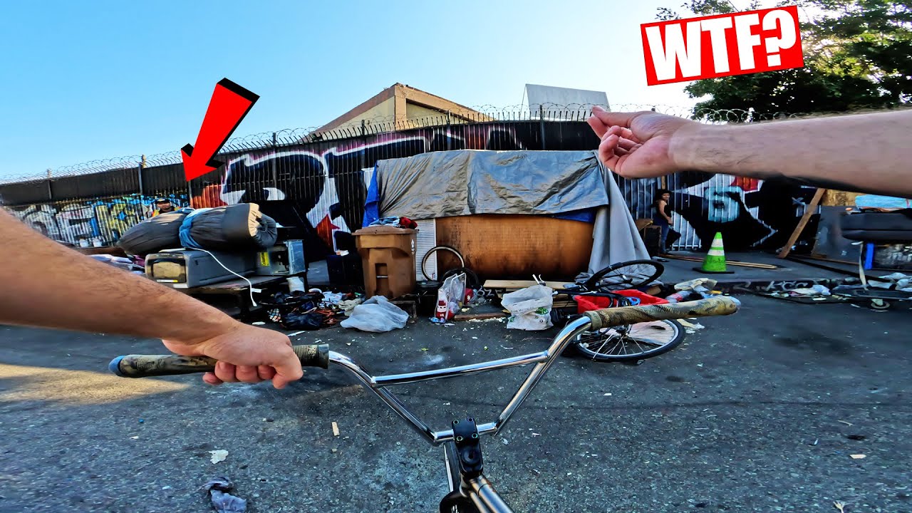 RIDING BMX IN LA COMPTON GANG ZONES 3 (CRIPS & BLOODS) *RAW FOOTAGE ...