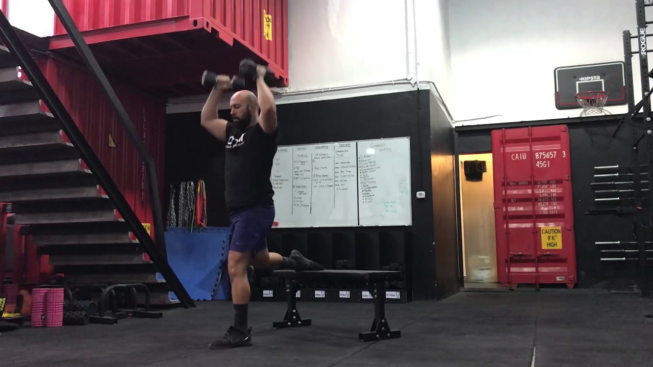 Functional Strength - Double Dumbbell Bulgarian Split Squat Snatch - ON AIR - YouTube