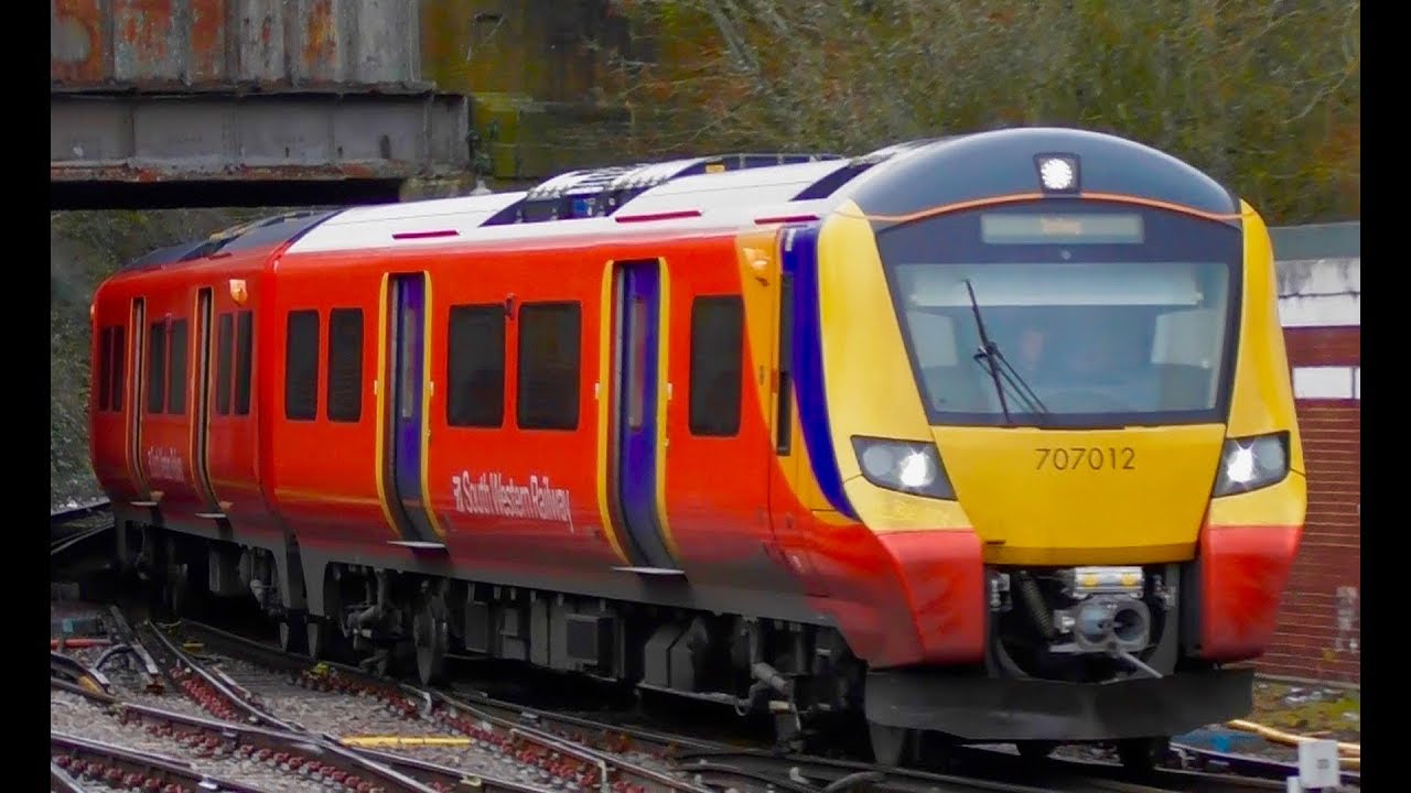 SWR Class 456/455s Combos And 707s At Dorking - Tuesday 29th January ...