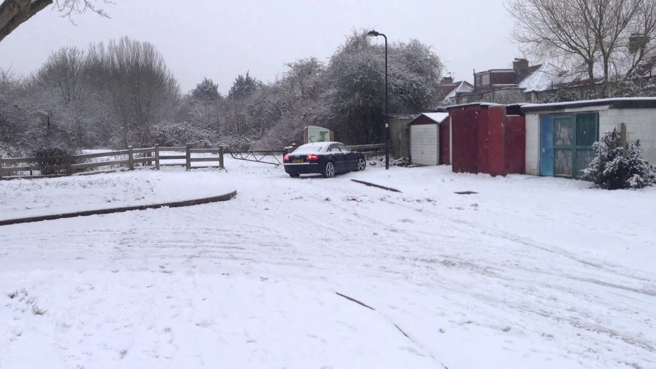 Audi A8 Quattro Driving in Snow - YouTube